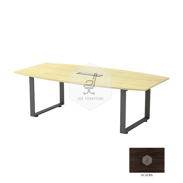 JCE Furniture - NSQBB 18 Boat Shape Meeting Table C/W Flipper Box